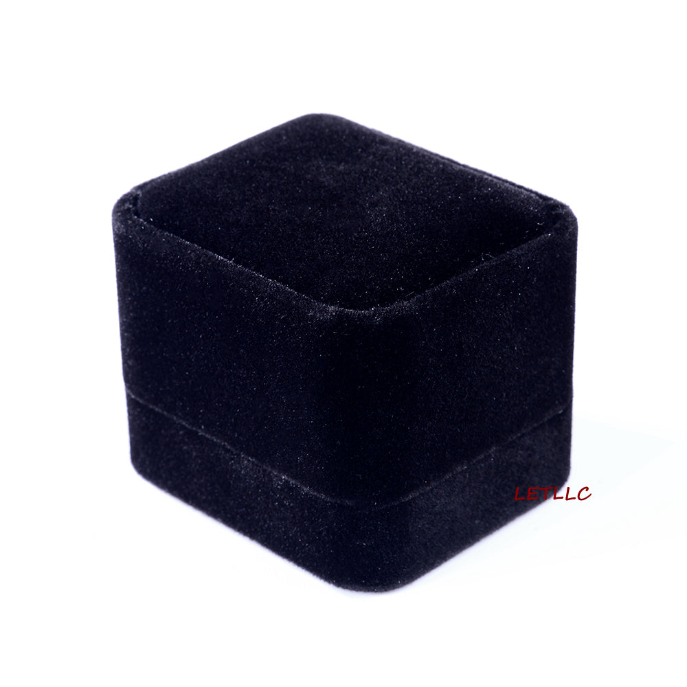 Lily Treacy Deluxe Black Velvet Ring Box Engagement,weddings, Pocket s